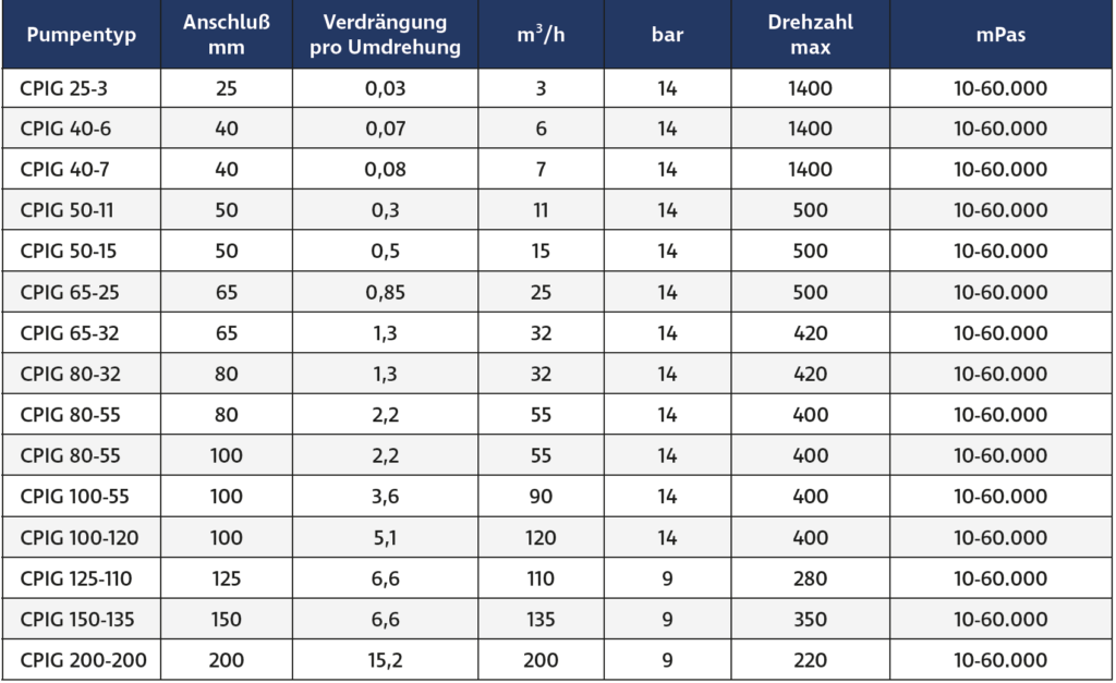 Innenzahnrad Serie CPIG – ChemProjekt